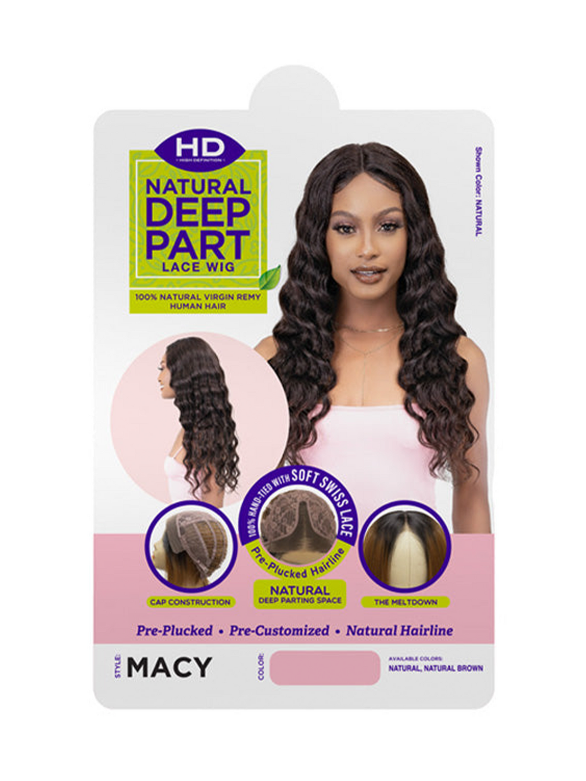 Janet Collection 100% Remy Human Hair Deep Part HD Lace Wig Macy ...