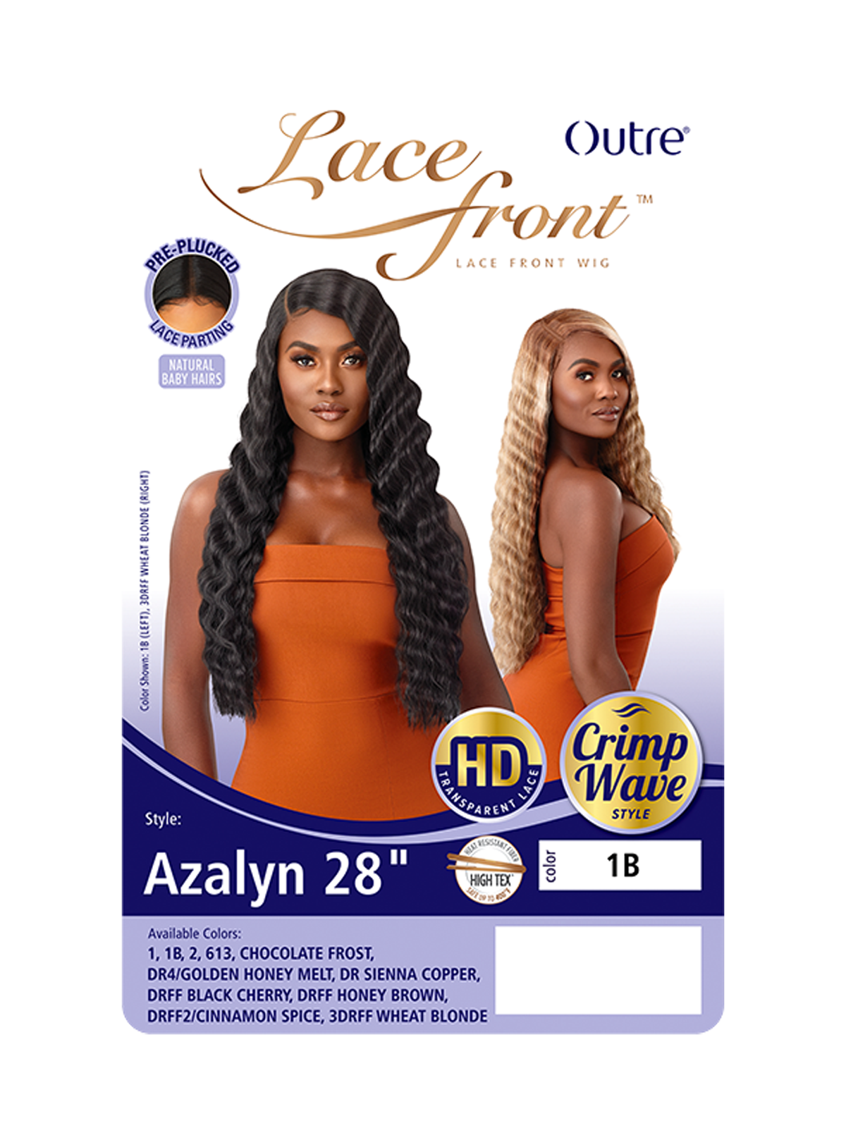 Outre Synthetic Crimp Wave Style HD Lace Front Wig Azalyn 28 - Bellician